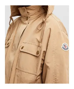 Moncler Nantes Hooded Parka - Light Brown