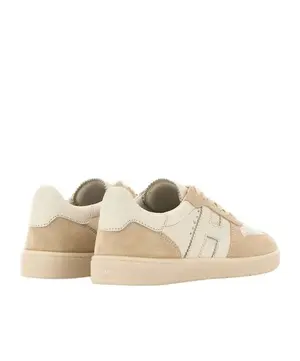 Hogan Suede And Nappa Leather Sneakers - Beige