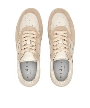 Hogan Suede And Nappa Leather Sneakers - Beige