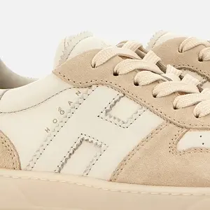Hogan Suede And Nappa Leather Sneakers - Beige