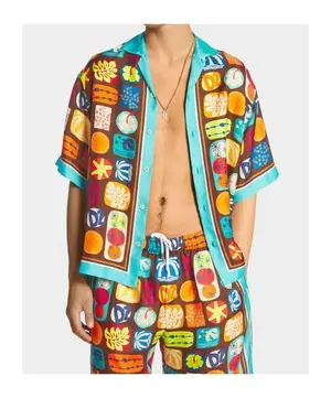 Dsquared2 Summer Lovers Drop Shoulder Bowling Shirt - Multi-color