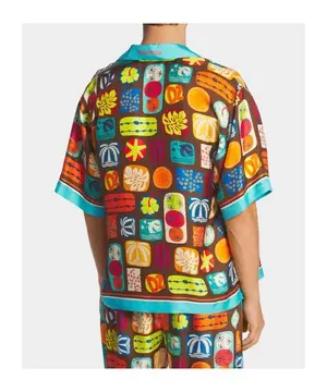 Dsquared2 Summer Lovers Drop Shoulder Bowling Shirt - Multi-color