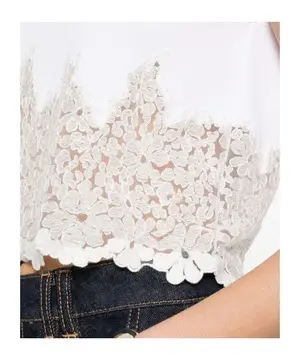 Ermanno Scervino Sleeveless Lace-detail Top