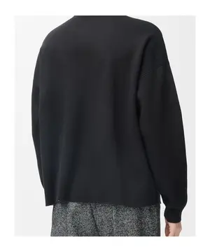 Loewe Anagram Intarsia Crewneck Jumper - Black/white