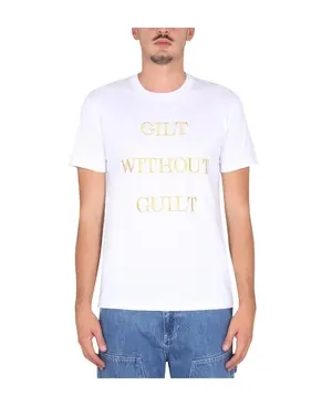 Moschino Slogan T-shirt With Round Neck