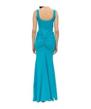 Versace Buckled Long Dress - Blue