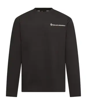 Moncler Logo Long Sleeve Cotton T-shirt