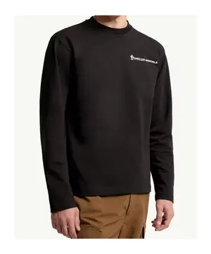 Moncler Logo Long Sleeve Cotton T-shirt