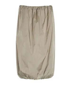 AMOMENTO Taffeta Shirred Dress