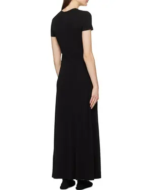 TOTEME Fluid Crewneck Maxi Dress - Black
