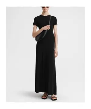 TOTEME Fluid Crewneck Maxi Dress - Black