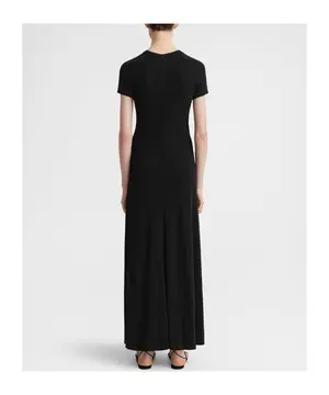TOTEME Fluid Crewneck Maxi Dress - Black