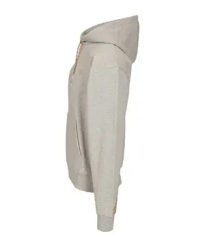 Burberry Checked Sleeve Drawstring Hoodie