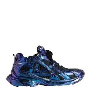 Balenciaga Runner Iridescent Lace-up Sneakers - Blue