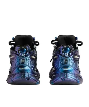 Balenciaga Runner Iridescent Lace-up Sneakers - Blue
