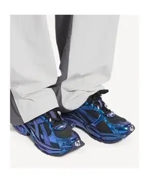 Balenciaga Runner Iridescent Lace-up Sneakers - Blue