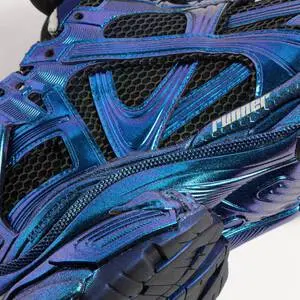 Balenciaga Runner Iridescent Lace-up Sneakers - Blue