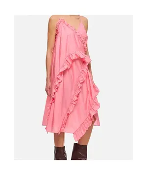 Cecilie Bahnsen Spaghetti Strap Ruffled Dress