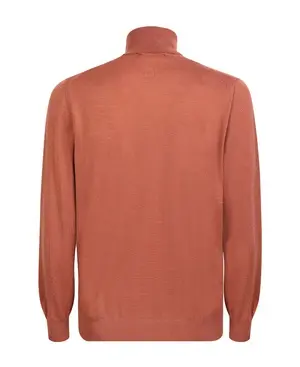 LARDINI Turtleneck Knitted Jumper - Red