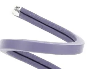 Bottega Veneta Wrap Cuff Bracelet With Silver Hardware - Purple