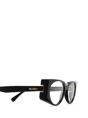 Max Mara Oval Frame Eyeglasses - Black
