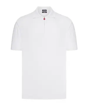 Kiton Zip Cotton Polo Shirt - White
