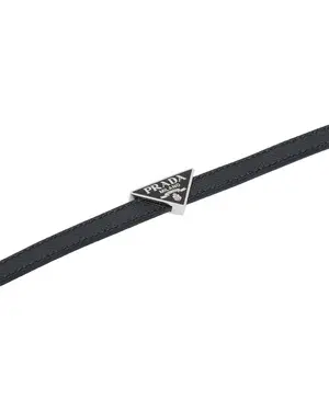 Prada Logo Plaque Bracelet - Black