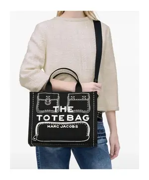 Marc Jacobs Trompe L'oeil Medium Tote Bag - Black