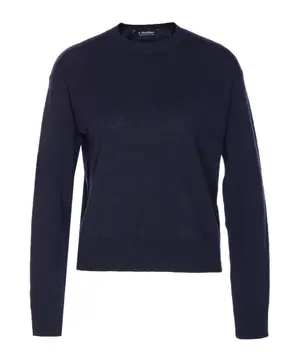 Max Mara Crewneck Jumper With Ribbed Cuffs And Hem