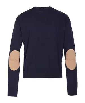 Max Mara Crewneck Jumper With Ribbed Cuffs And Hem