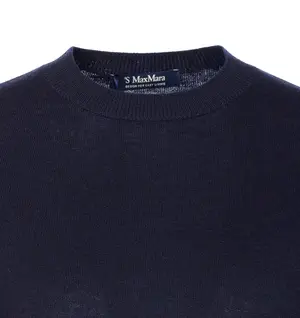 Max Mara Crewneck Jumper With Ribbed Cuffs And Hem