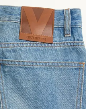 Valentino Garavani Logo-patch Straight Leg Jeans