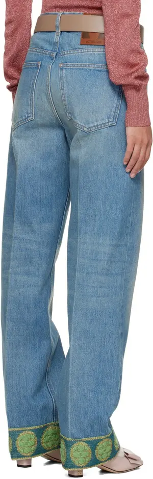 Valentino Garavani Logo-patch Straight Leg Jeans
