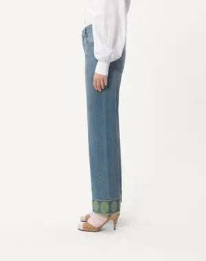Valentino Garavani Logo-patch Straight Leg Jeans