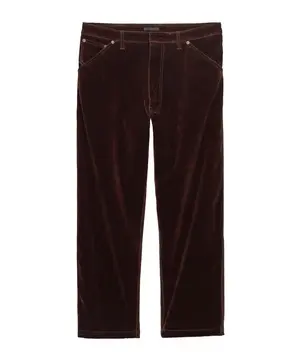 Prada Logo Plaque Straight-leg Trousers - Brown
