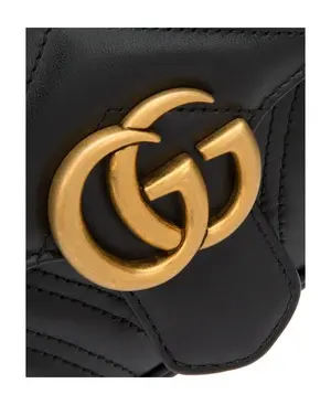 Gucci Gg Marmont Matelassé Mini Shoulder Bag - Black