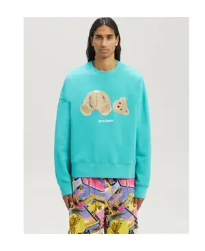 Palm Angels Bear Motif Crewneck Sweatshirt