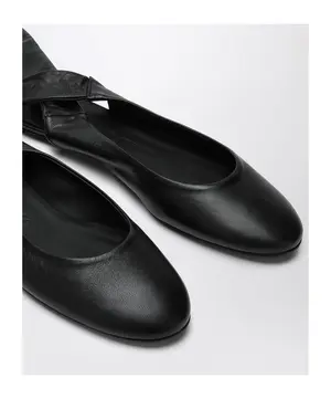 Attico Cloe Ballet Flats With Leather Ankle Ties