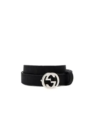 Gucci Interlocking G Buckle Belt - Black