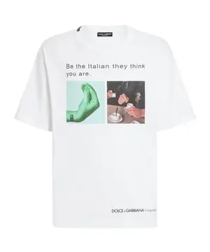 Dolce & Gabbana Dolce Gabbana Graphic Printed Crewneck T-shirt - White