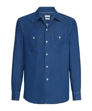 Brunello Cucinelli Chest-pockets Long-sleeve Shirt