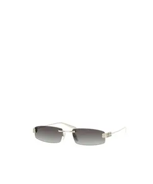 Balenciaga Gossip Rectangle Frame Sunglasses - Silver