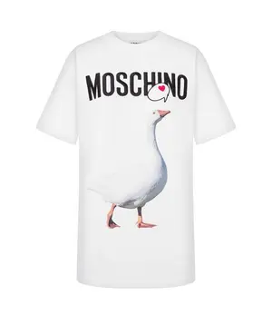 Moschino Goose Print Crewneck T-shirt - Bianco