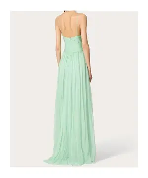 Valentino Garavani Sleeveless V-neck Evening Dress