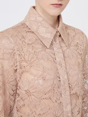 Sportmax Dentice Lace Shirt - Nudo