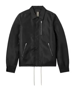 Rick Owens Concealed Zip Jacket With Drawstring Hem - Black