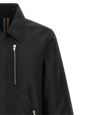 Rick Owens Concealed Zip Jacket With Drawstring Hem - Black