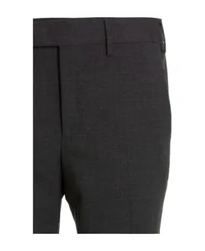 PT TORINO Straight-leg Tailored Trousers With Turn-up Hem