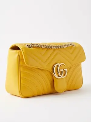 Gucci Gg Marmont Medium Shoulder Bag - Yellow