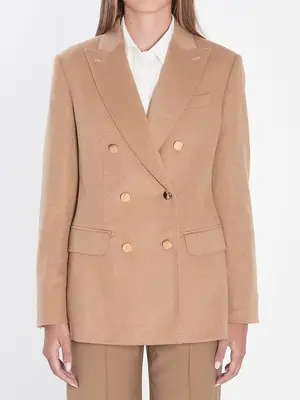 Max Mara Pesche Double-breasted Long-sleeved Blazer